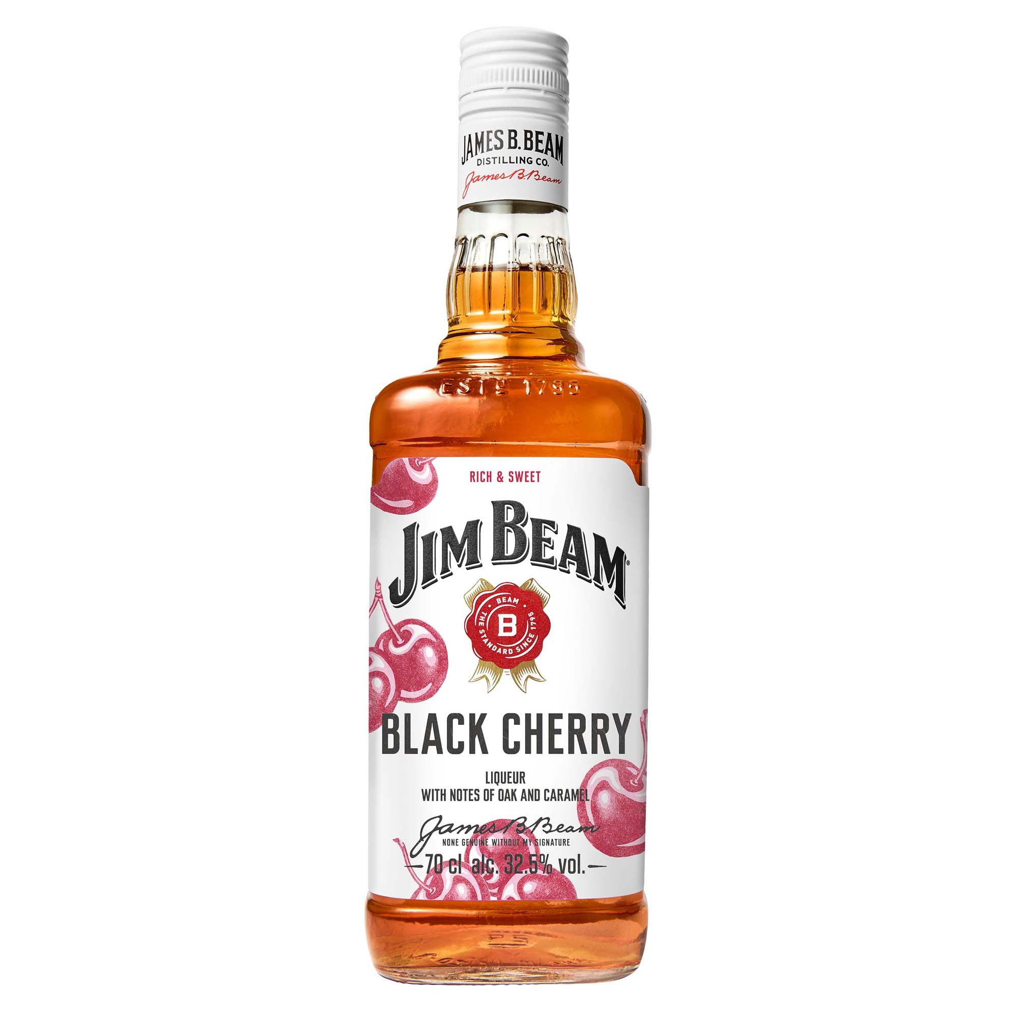 Jim Beam Black Cherry mit Kentucky Straight Bourbon Whisky 0,7l ...